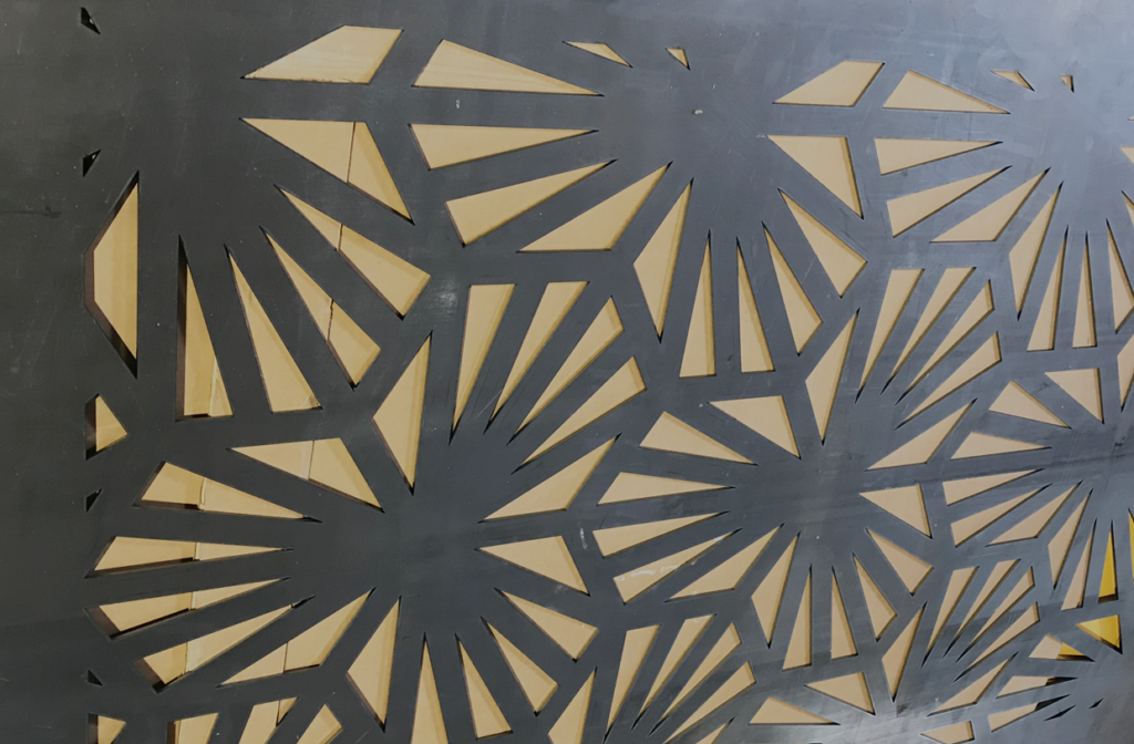 Custom laser cut steel screen design • Laser Alliance LLC